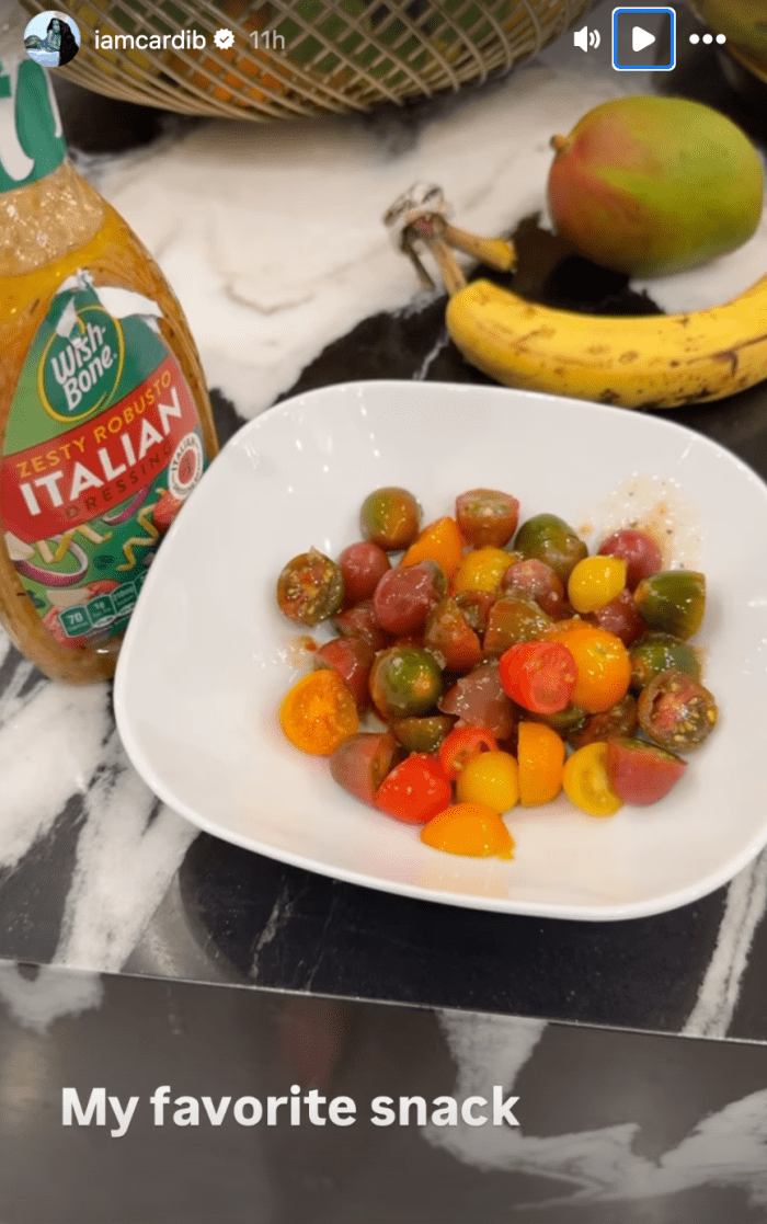 Cardi B Reveals Her Favorite Veggie Snack Recipe - Delishably