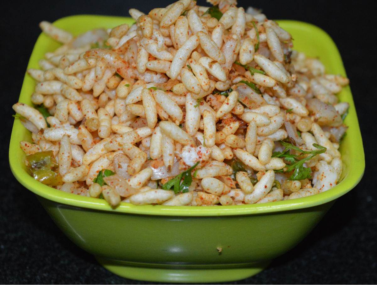 How to Make Spicy Puffed Rice (Masala Mandakki) Snack - Delishably