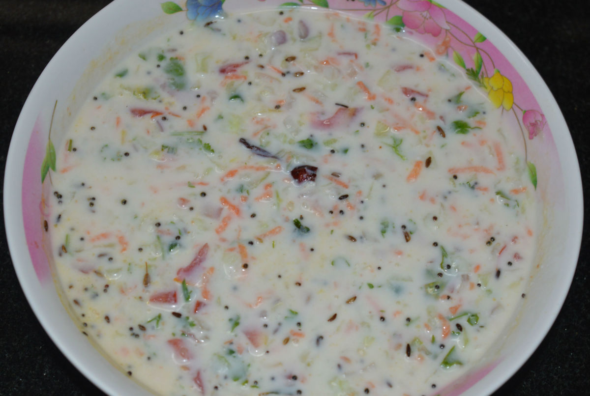 Mixed Vegetable Raita (Yogurt Curry) Recipe - Delishably