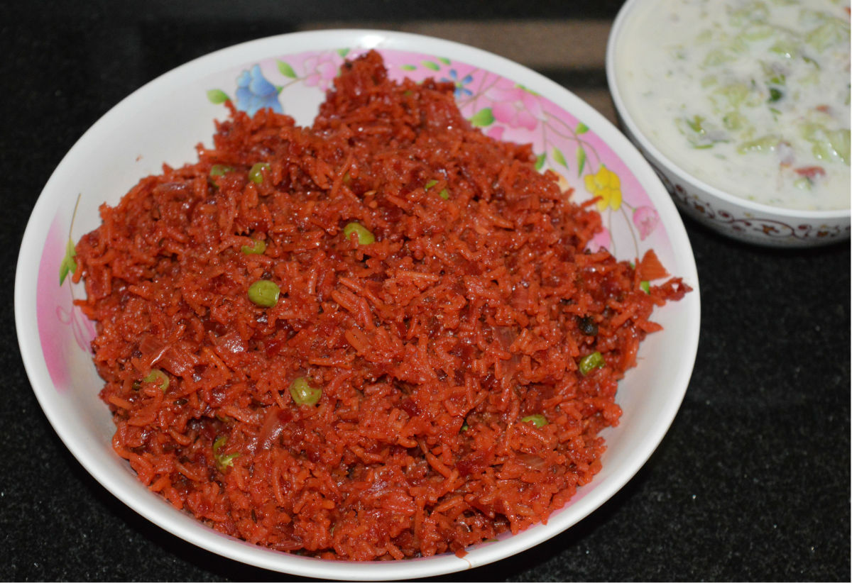 Beetroot Pulao (Rice) Recipe - Delishably