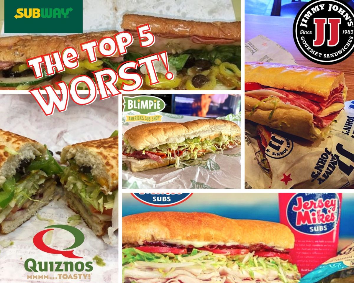 The Top 5 Worst Fast Food Sandwich Chain Restaurants in America ...