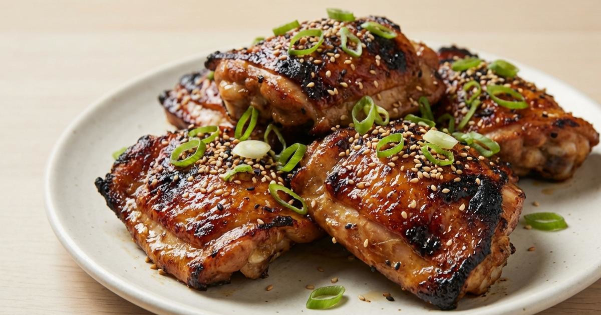 Miso–Sesame Marinated Chicken Thighs - Delishably