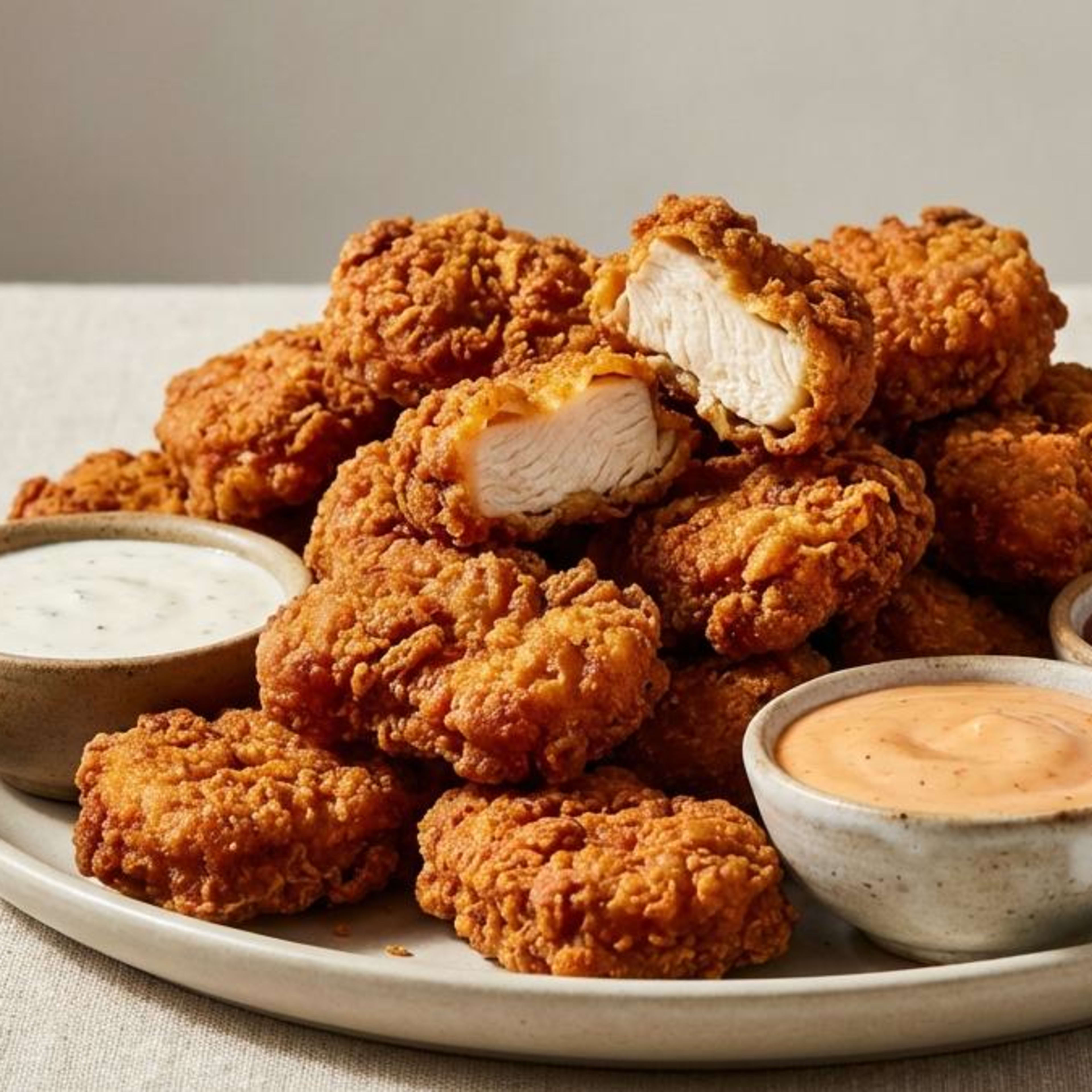 Crispy Fried Chicken Nuggets Recipe - Delishably