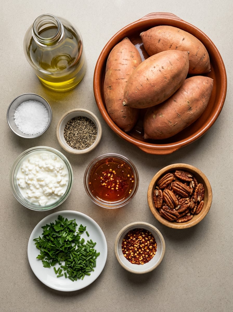 Hot Honey Sweet Potato Cottage Cheese Bowl - Delishably