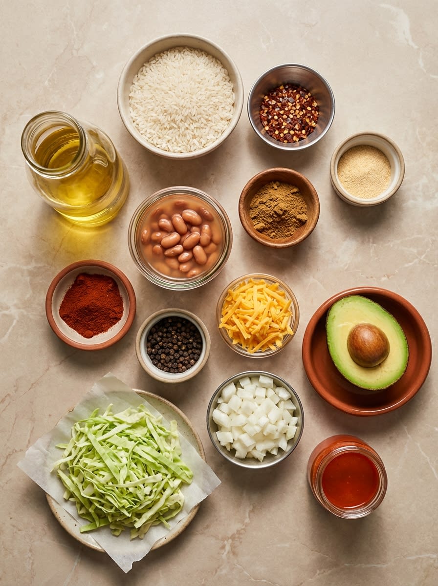 Cheesy Pinto Beans With Rice - Delishably